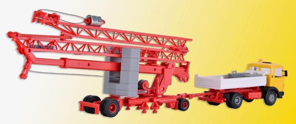 Modellbahnen Licht | Kibri 13025 - MAN Kipppritsche und LIEBHERR SK 20 ...